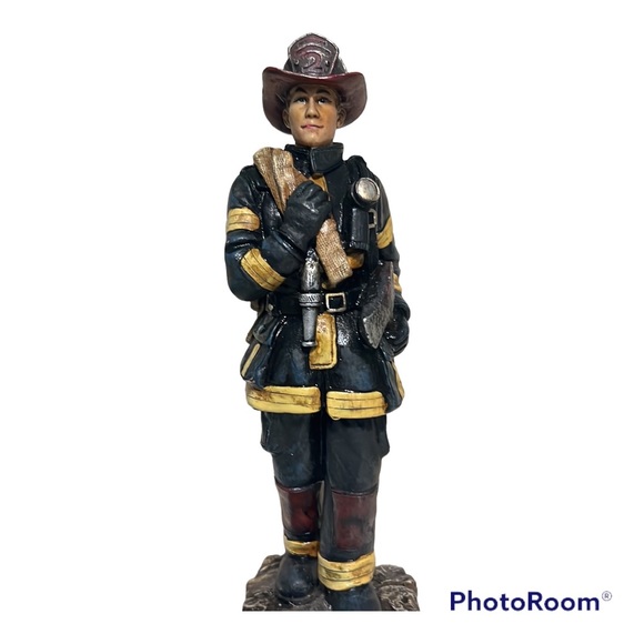 Art | Firefighter In Uniform Statue Fireman Figurine Resin | Poshmark